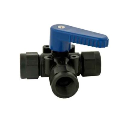 Polypropylene 3-Way Ball Valve 1/2" FPT